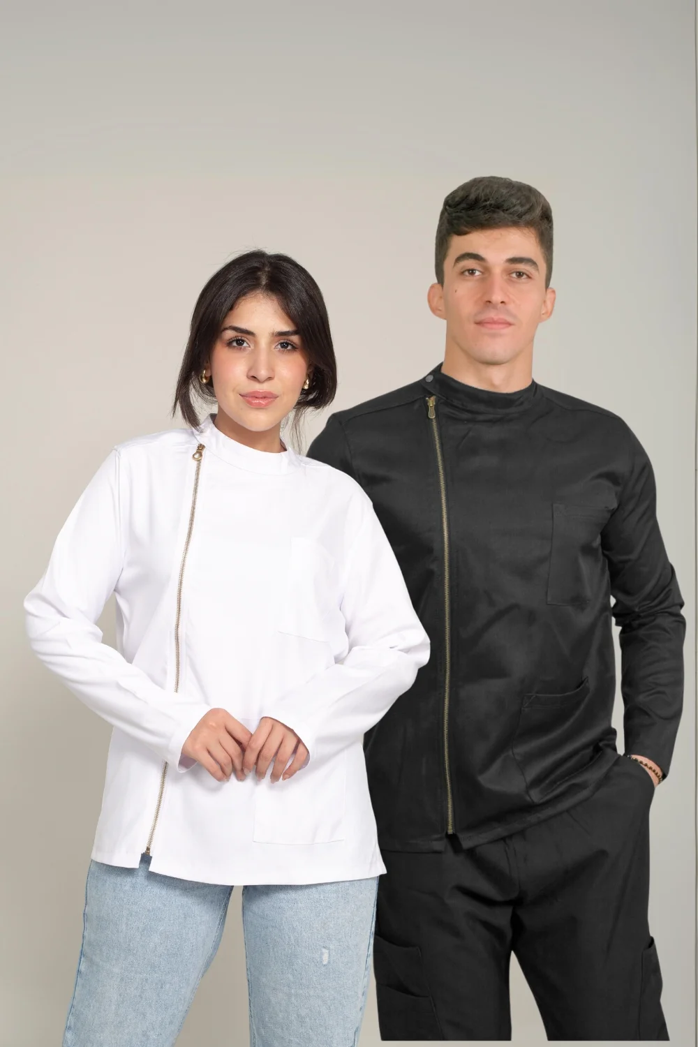 Lab Coat Side Zippers – Long Sleeves - Clave medical store